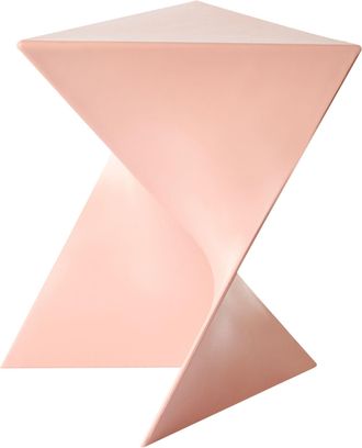 Beliani Beistelltisch Kunststoff dreieckig Pastell rosa Pecos