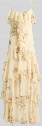 Lauren Ralph Lauren Fit and Flare Abendkleid mit Spaghettitr&auml;gern und Volants