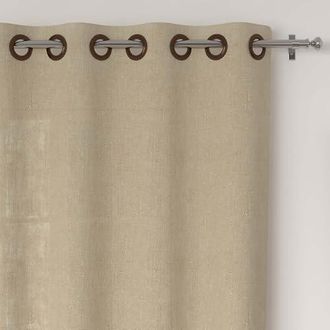 Soleil d'Ocre Ösengardine, Leinen, Baumwolle, 135 x 250 cm, Lino, Natura