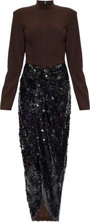 Rotate Kleid mit Pailletten-Saum - - Dresses - Damen - Braun - M