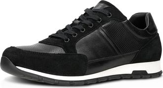 Wojas Herren Sneakers/Aus Kombiniertem Leder/Weiches Innenfutter/Sportlicher Style / 10051-71- Schwarz, Größe 45