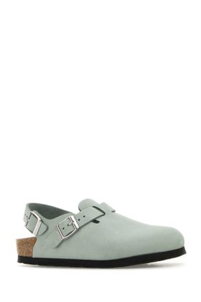 Birkenstock Unisex Mint Green Suede Tokyo Slippers Puresage Flat Shoes