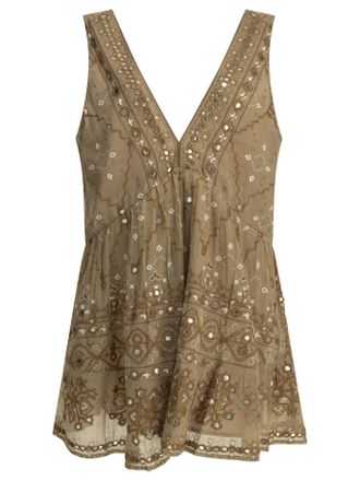 Juliet Dunn Robe trap&egrave;ze courte