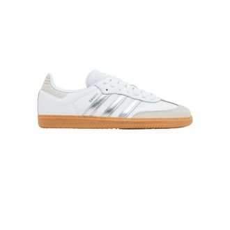 adidas Femme, Chaussures, Blanc, Taille: 36 2/3 EU Samba OG Blanc Argent M&eacute;tallique Gris
