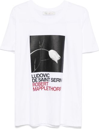 Ludovic de Saint Sernin x Robert Mapplethorpe t-shirt à imprimé Tulip and Thorn - Blanc