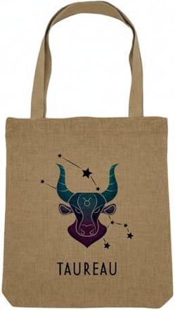 Fabulous Sac Shopping Tote Bag Aspect Lin - Taureau Signe Astrologie Prevision Stellaire C&eacute;leste Solaire Sideral Etoile - Sac de Courses Toile Epaisse 360g Bei