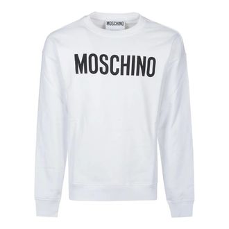 Moschino Homme, Sweatshirts et sweats &agrave; capuche, Blanc, Taille: L SweaT-shirt Imprim&eacute;