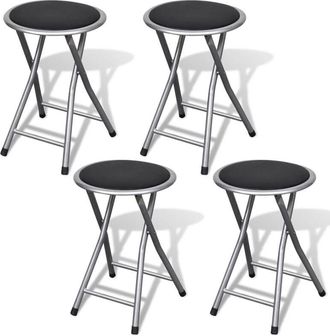 vidaXL Tabourets de bar pliables lot de 4 similicuir Vidaxl