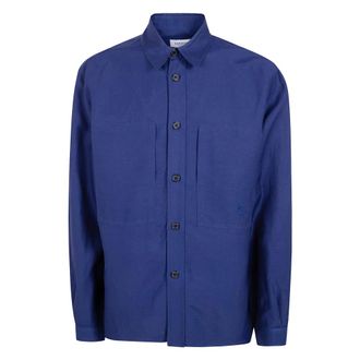 Laneus Homme, Chemises, Bleu, Taille: XL Surchemise en Lin et Viscose