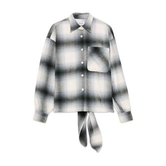 Amish Karo-Sch&uuml;rze Hemdjacke - - Blouses & Shirts - Damen - Mehrfarbig - S