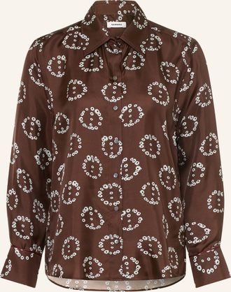 Sandro Sandro Hemdbluse Aus Seide braun