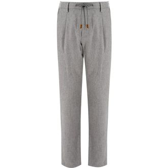 Eleventy Pantalon de jogging sportif avec &eacute;lastique ray&eacute; - Homme - Pantalons - Gris - Taille: W32