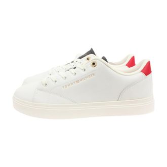 Tommy Hilfiger Ledersneaker mit Cupsole - - Shoes - Damen - Wei&szlig; - 41 EU