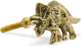 Doing Goods Poign&eacute;e de porte en laiton Triceratop Doing Goods