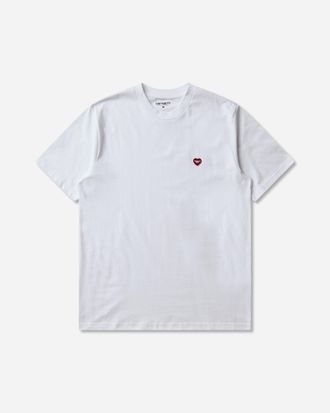 Carhartt Work in Progress Men s Small Heart T-Shirt White / Red