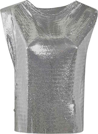 Paco Rabanne Top - Silber