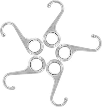 OSALADI 5 Stück Metallhaken Robust Zinklegierung Silber Mehrzweck Aufhängehaken Für Küche Bad Kleiderschrank Vielseitig Einsetzbar