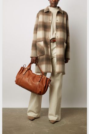 Gerard Darel Manteau r&eacute;versible &agrave; carreaux - SABINE - Camel