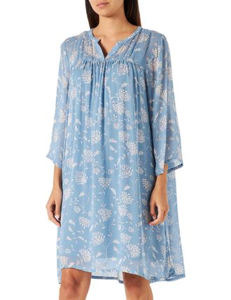 Part Two Damen Polinpw Dr Dress Relaxed Fit Kleid, Dusk Blue Block Print, 36 EU