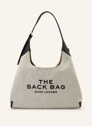 Marc Jacobs Schultertasche The Leather-Trim Canvas Belted Sack Bag schwarz