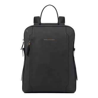 Piquadro unisex, Sacs, Noir, Taille: ONE Size Sac &agrave; dos en cuir noir