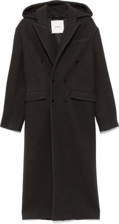 Nanushka manteau croisé à capuche - Vert