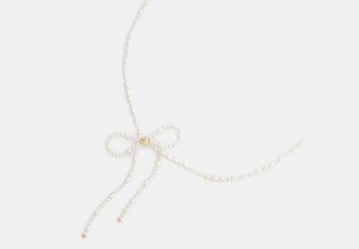 Coach Choker-Halskette Mit Perlenschleife