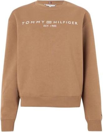 Tommy Hilfiger Sweat Femme sans Capuche, Vert (Classic Khaki), XL
