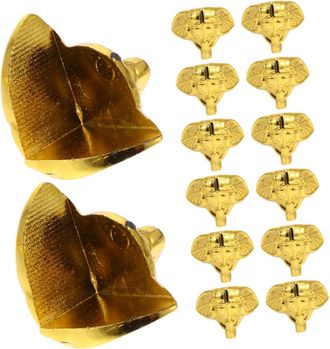 Soimiss 24 Stück Teiliges Vintage Boxfüße Kunststoff Bronzeoptik Elefantenrüssel Eckfüße zum Schutz Dekoration von Holzschatullen Schmuck und Aufbewahrungsbox