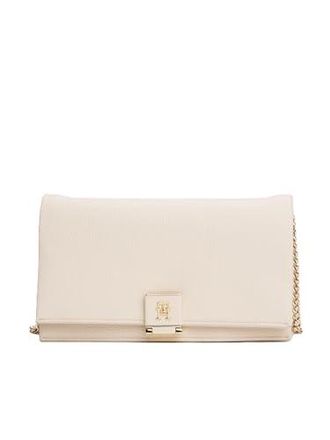 Tommy Hilfiger Femme Chain Flap Bag with Removable Crossbody Strap Bandoulière, Sugarcane, Taille Unique