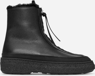 Arket Lederstiefel Mit Reißverschluss -Schwarz