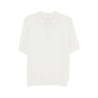 STUDIO NICHOLSON Homme, Tops, Blanc, Taille: L Arieta Knitted Polo