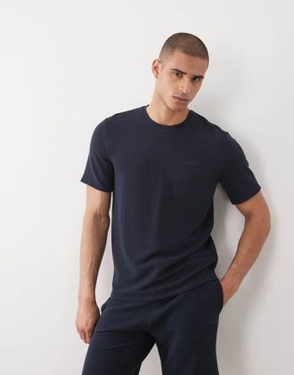 HUGO BOSS T-shirt confort c&ocirc;tel&eacute; densemble - Bleu marine