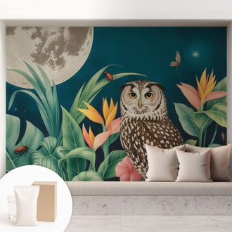Tulup Carta Da Parati Facile Da Installare - Vlies Per Arredamento Interno - Per Pareti - Stile Moderno - Con Colla Gratuita Safari Lunare 208x146 Cm