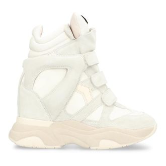 Isabel Marant Wildleder Keil-Sneaker mit runder Zehenpartie - - Shoes - Damen - Wei&szlig; - 37 EU
