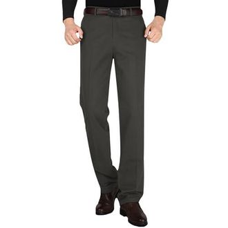 Generic DENGJIAMY Pantalon habill&eacute; pour homme - Jambe droite - Pantalon dautomne solide avec cordon de serrage - Taille &eacute;lastique - Pantalon daffaires d&eacute;contr