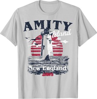 Jaws Vintage Amity Island Lighthouse Logo T-Shirt