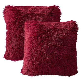 Miulee 2er Set Kissenbez&uuml;ge K&uuml;nstlich Weihnachten Kissenbezug Dekorative Dekokissen Kuschelkissen Pl&uuml;schkissen Kuschelig Couchkissen Superweich Kissen Flausc