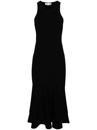 Victoria Beckham robe mi-longue à ourlet évasé - Noir
