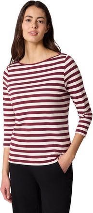 Street One Gestreiftes Shirt Truffle red 44