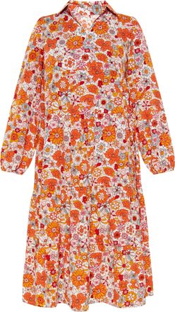 Usha Kleid Frauen orange mehrfarbig