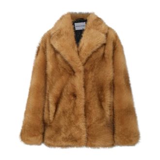Stand Studio K&uuml;nstlicher Pelz Vanja - - Jackets - Damen - Braun - M