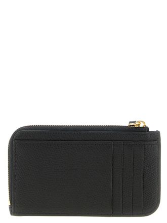 Valentino Garavani Lamb Leather Card Case - Black