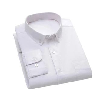 Generic Chemise &agrave; manches longues pour homme, coupe classique, poche simple, coupe ajust&eacute;e, haut d&eacute;contract&eacute;, tissu Oxford doux et solide pour le bureau, C270