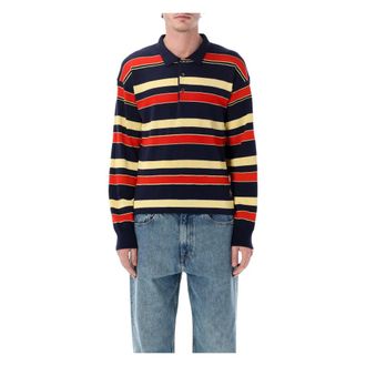 J.W.Anderson Gestricktes Rugby-Polohemd mit Streifen - - Knitwear - Herren - Mehrfarbig - L
