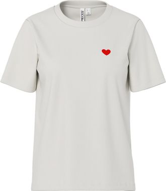 Pieces Pcmila Ss Heart Tee JRS Noos Bc
