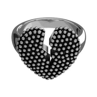 John Richmond Anello Cuore Spezzato - - Accessories - Damen - Grau - ONE SIZE