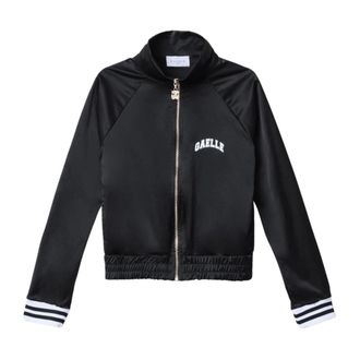 Ga&euml;lle Paris Schwarzer Rei&szlig;verschluss Hoodie Stretch Stoff - - Jackets - Damen - Schwarzk - XS