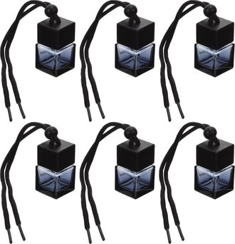 Artibetter 6stücke Auto Parfüm Diffusor Nachfüllbare Duftflaschen Leere Flakons Für Auto Büro Und Zuhause Aus Bruchfestem Glas Mit Schwarzem Deckel