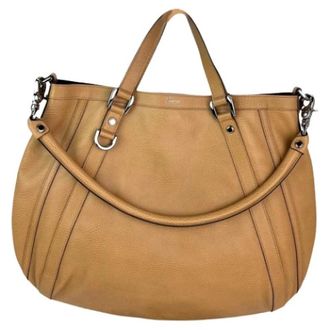 Gucci Sac Hobo Convertible en Cuir Beige Abbey Pre-owned - Femme - Pre-owned - Brun - Taille: ONE Size